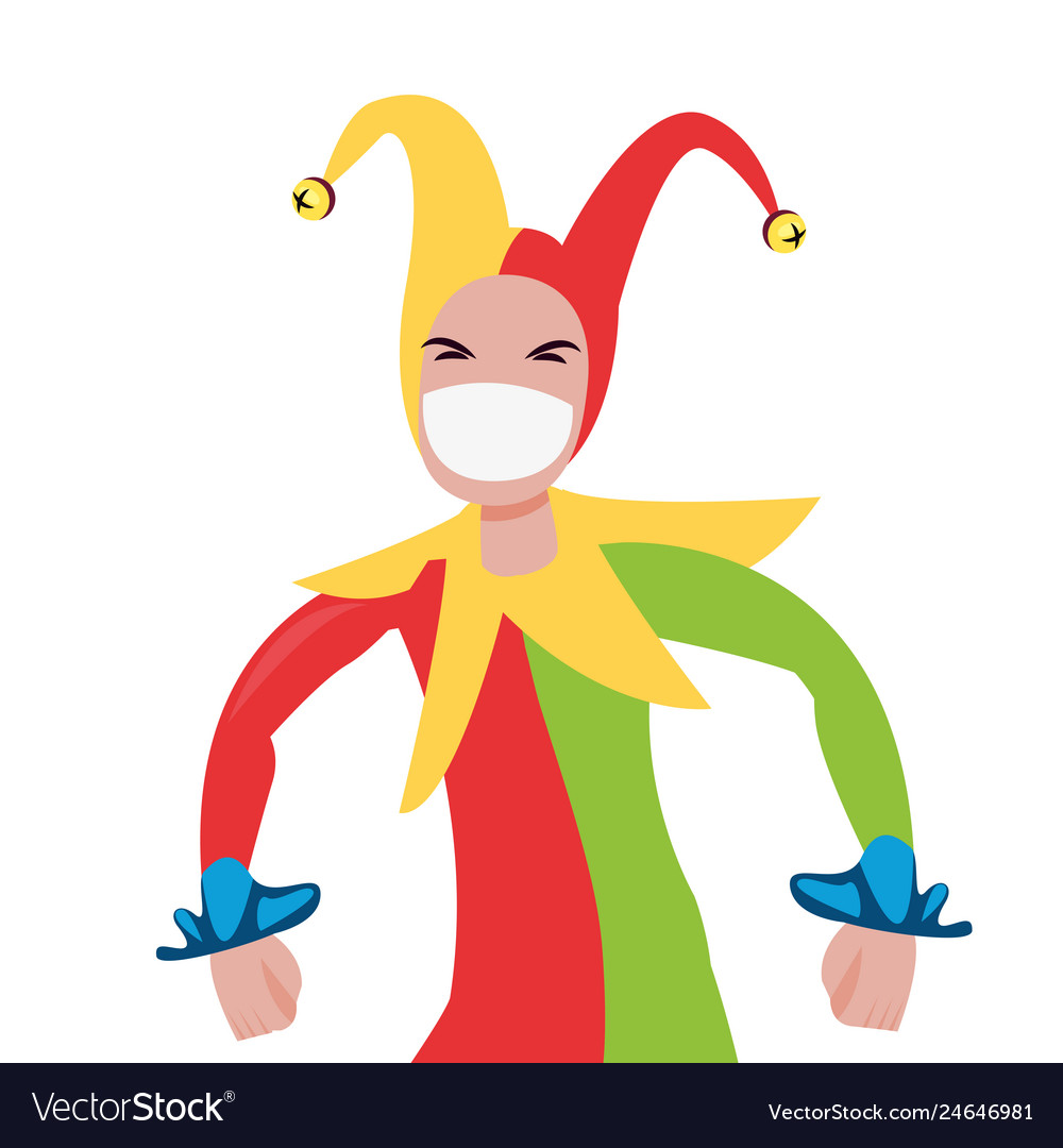 Cheerful jester comic Royalty Free Vector Image