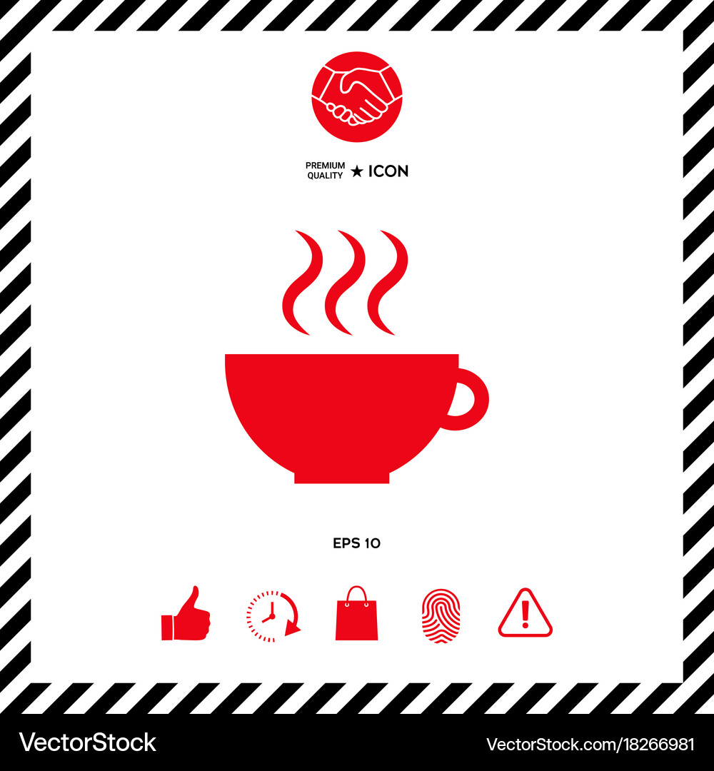 Cup with steam Royalty Free Vector Image - VectorStock