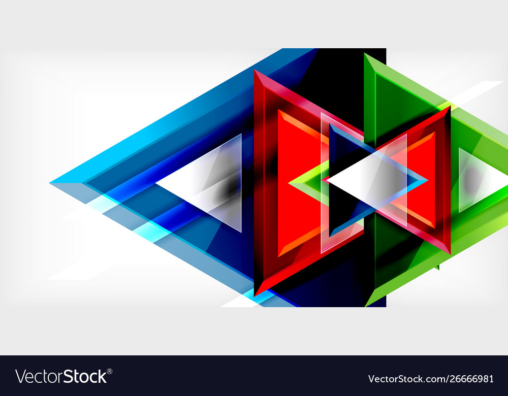 Dynamic triangle composition abstract background Vector Image