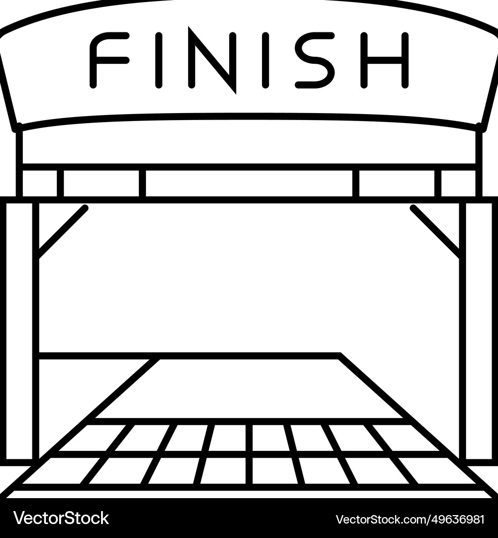 Finish vehicle speed auto line icon Royalty Free Vector