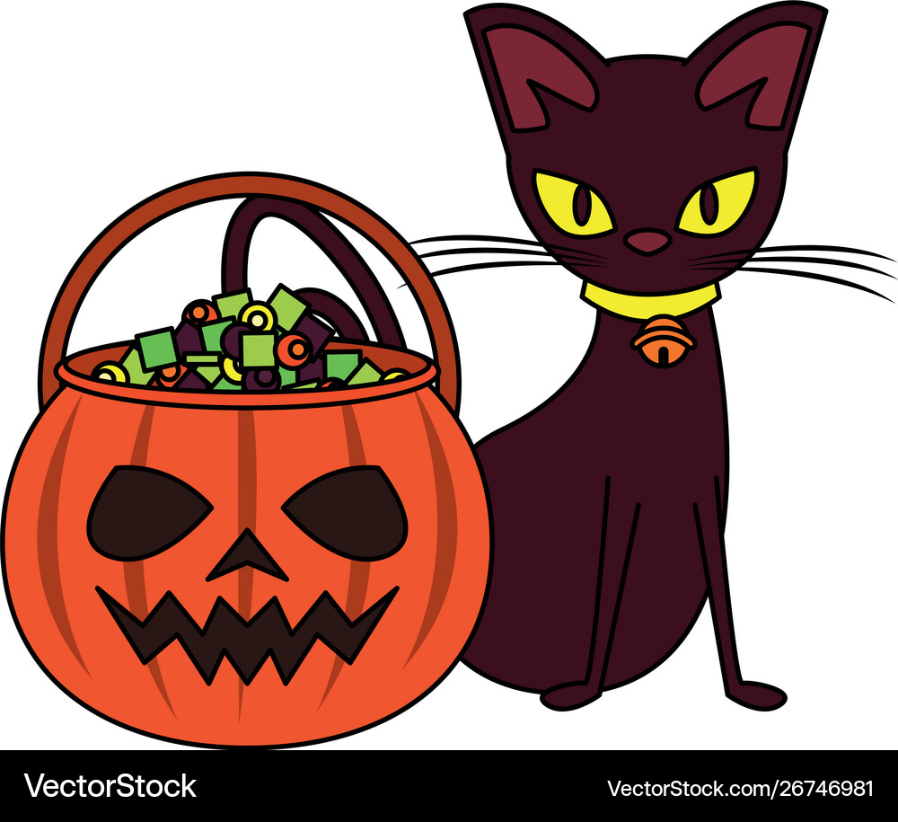 Halloween october scary celebration cartoon Vector Image