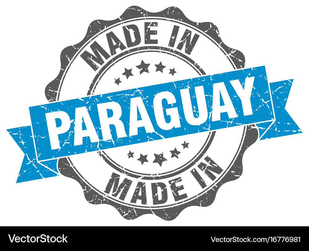 Made in paraguay round seal Royalty Free Vector Image