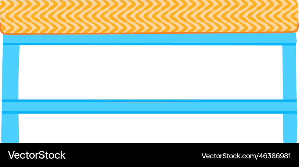 Room bench bedroom cartoon Royalty Free Vector Image