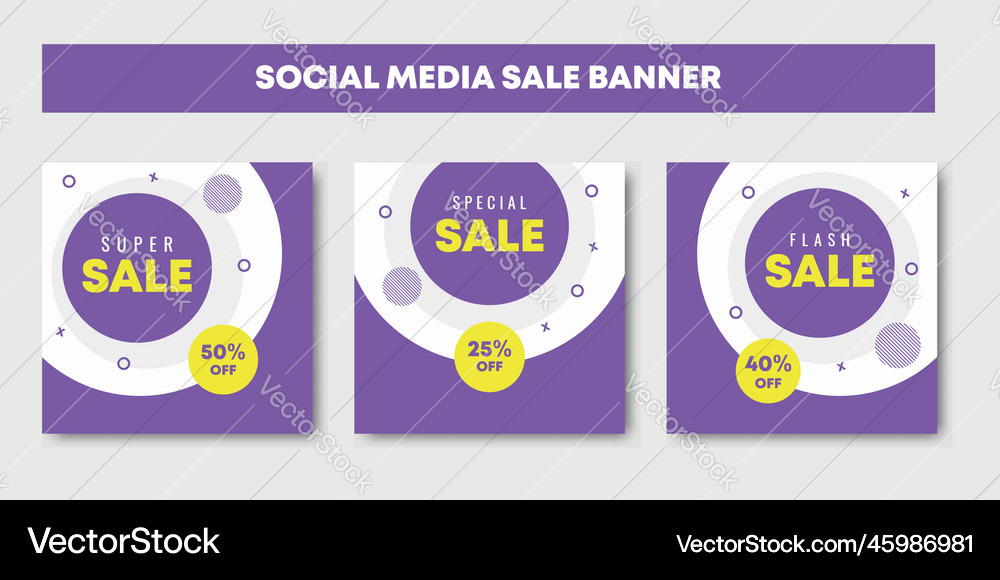 Sale social media post design template Royalty Free Vector