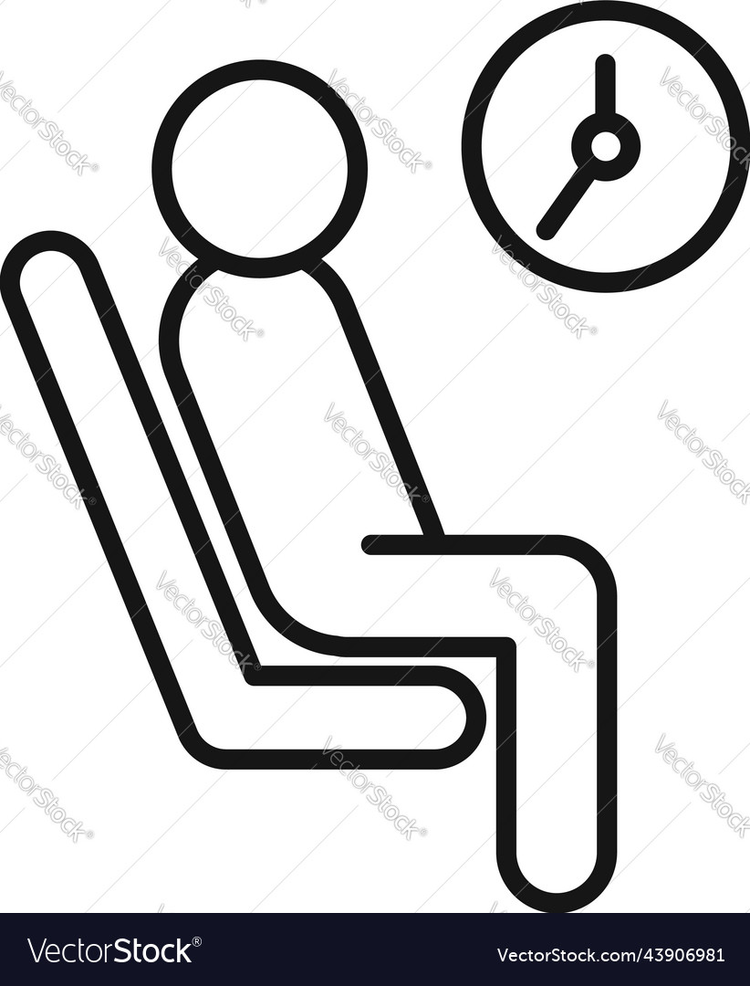 Service people icon outline waiting area Vector Image