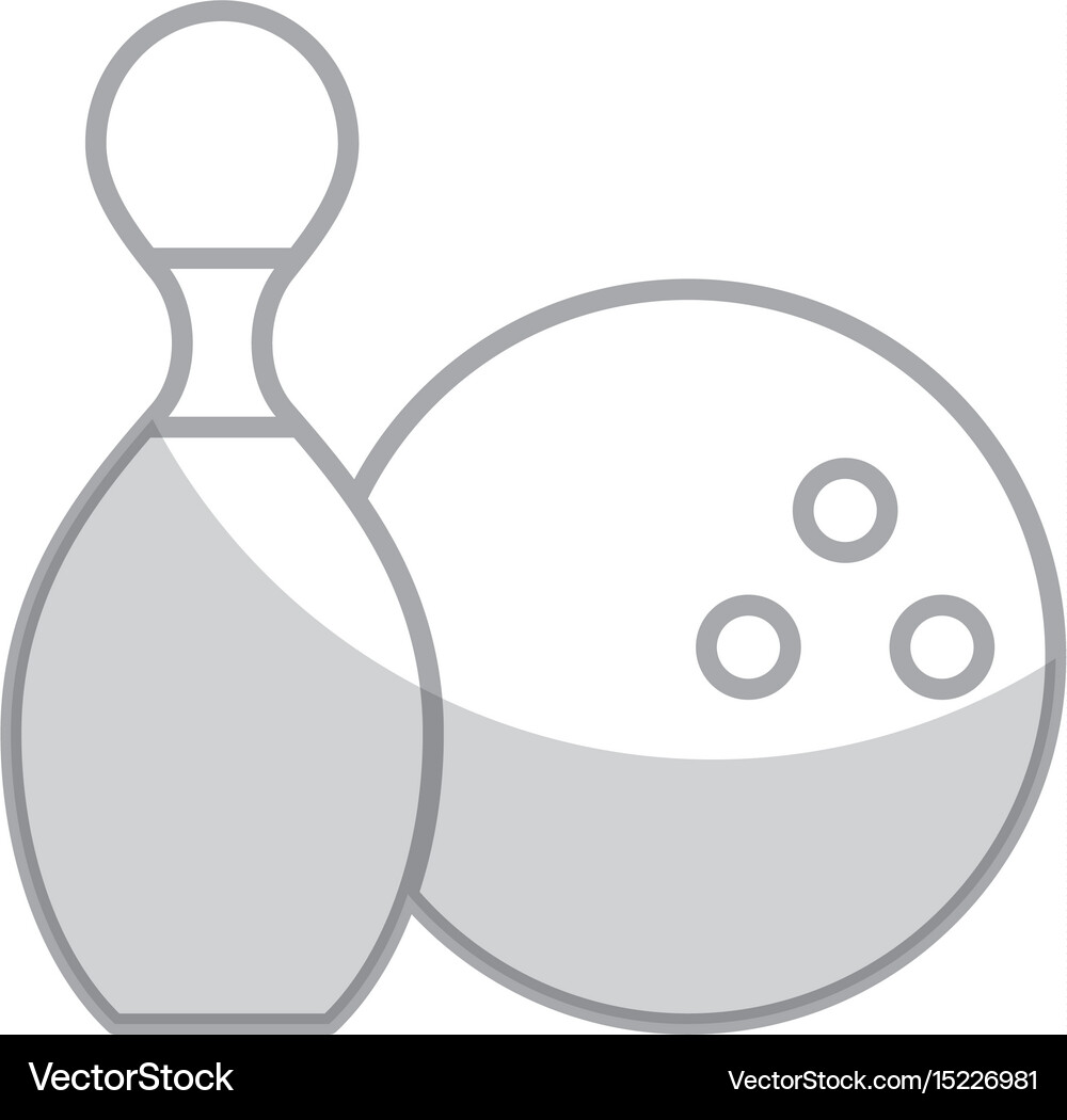 Shadow pin and ball cartoon Royalty Free Vector Image