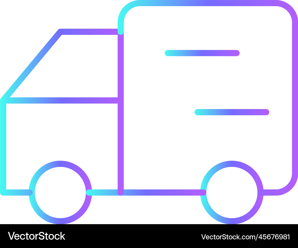 Truck box transportation icon with blue gradient Vector Image