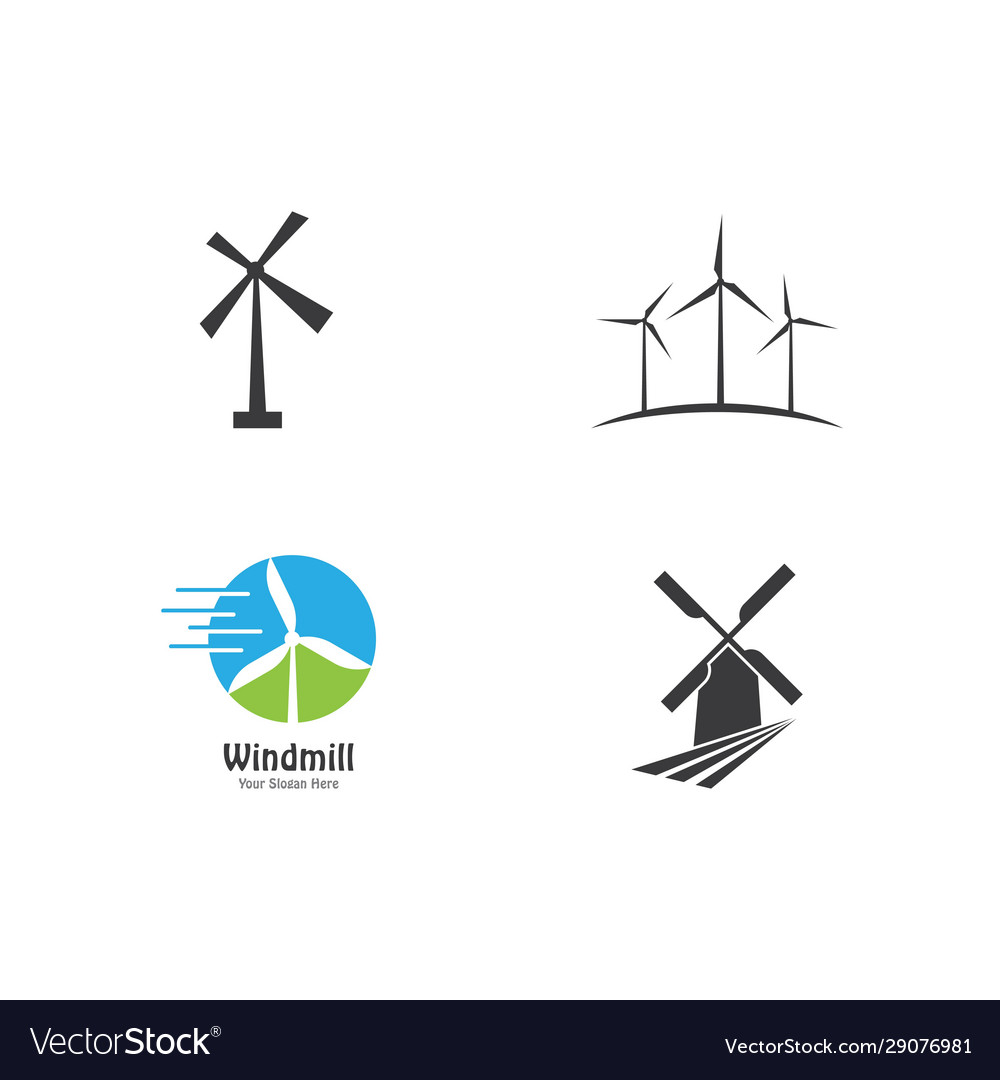Windmill logo Royalty Free Vector Image - VectorStock
