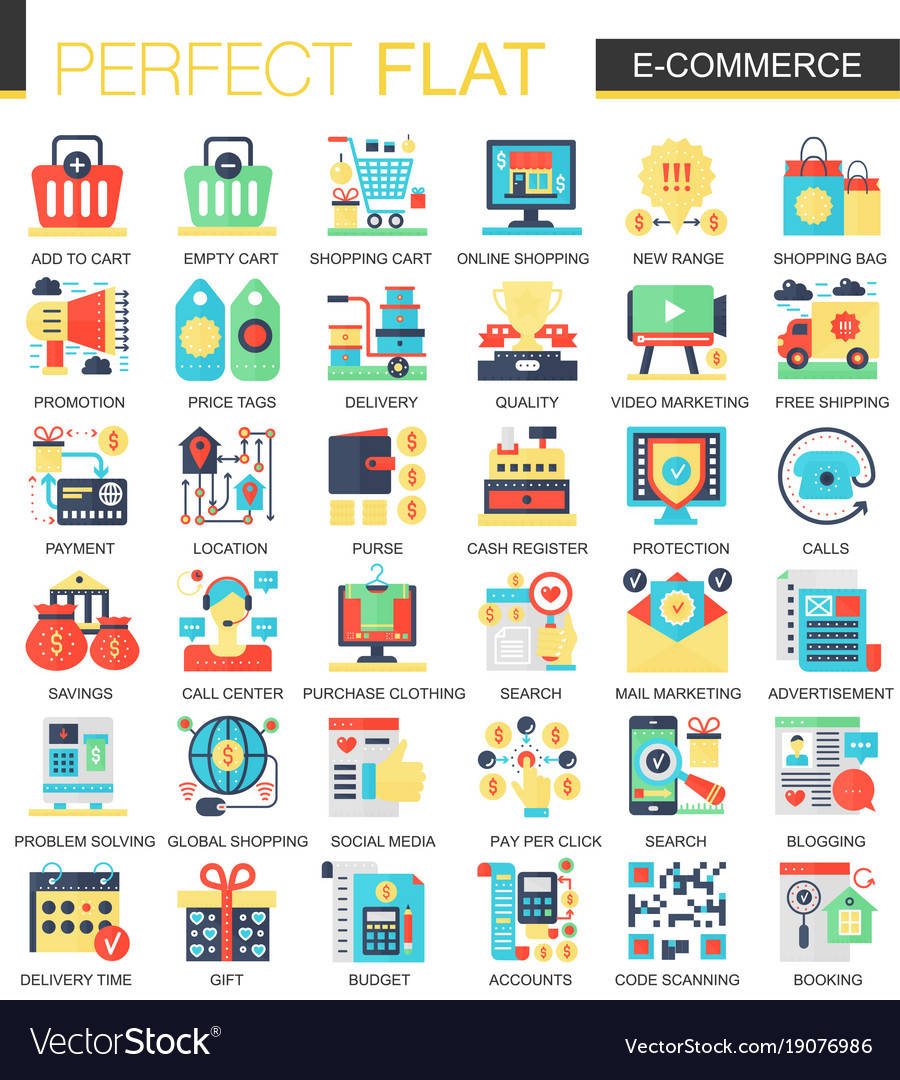 E-commerce and digital development complex Vector Image