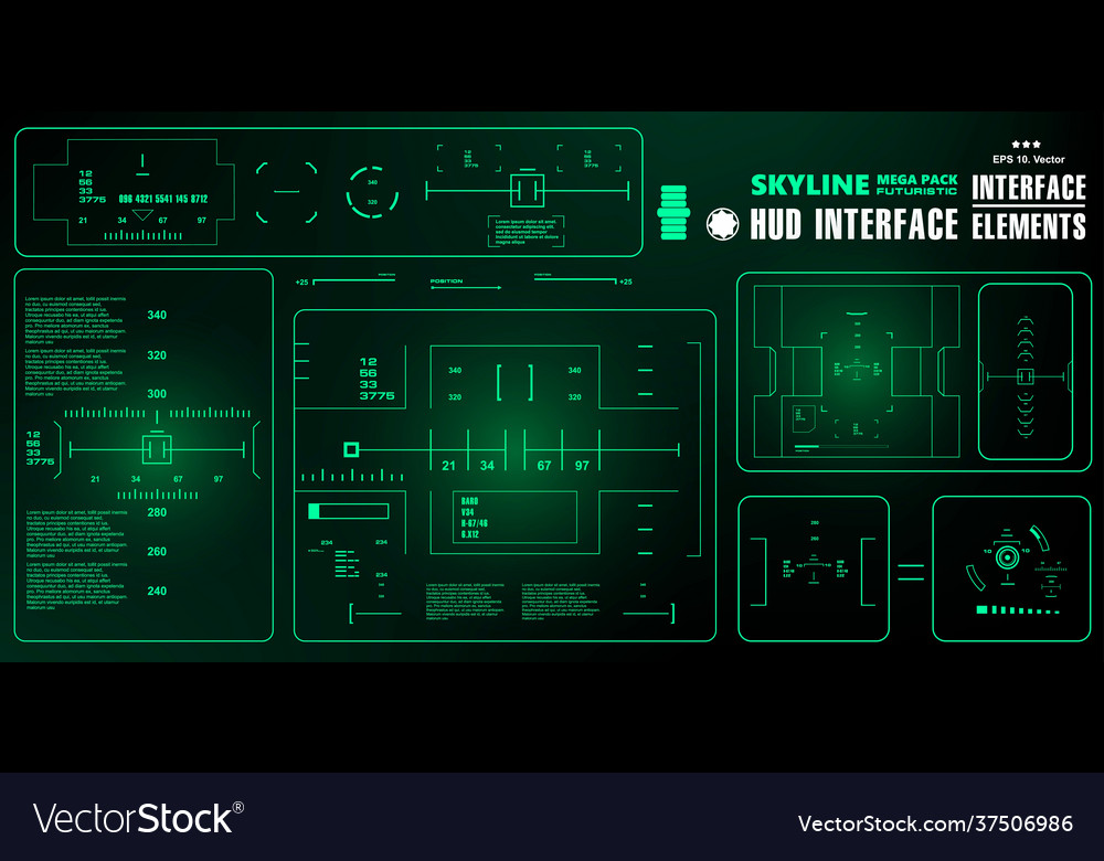 Futuristic Blue Touchscreen Interface Royalty Free Vector