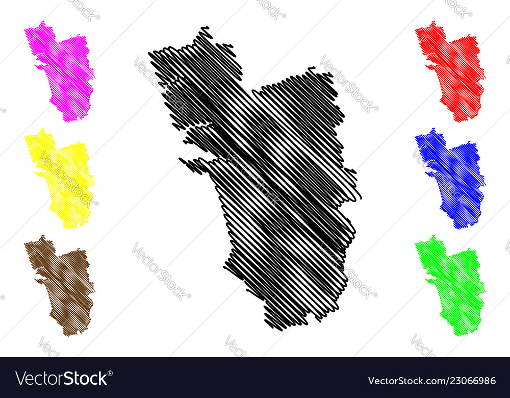 Goa map Royalty Free Vector Image - VectorStock