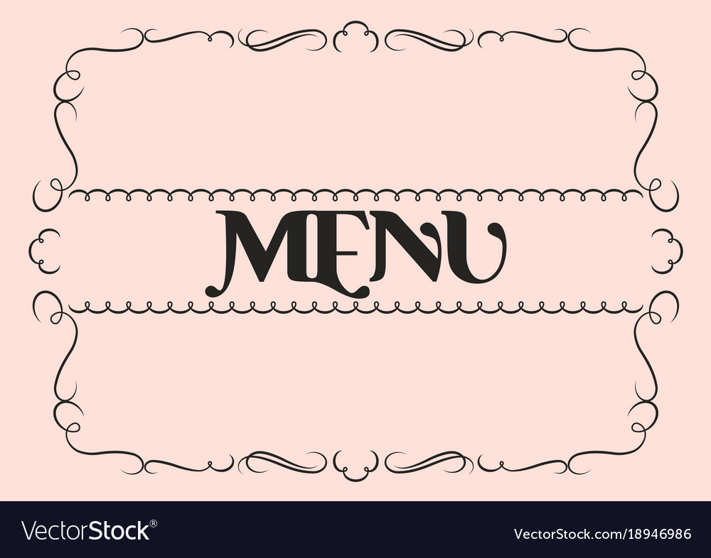 Menu Royalty Free Vector Image - VectorStock