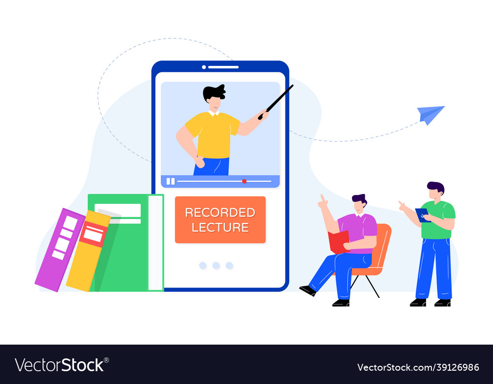 Recorded classes Royalty Free Vector Image - VectorStock