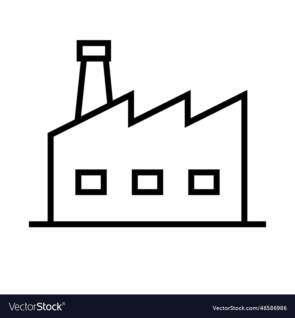 Simple factory industry or area Royalty Free Vector Image