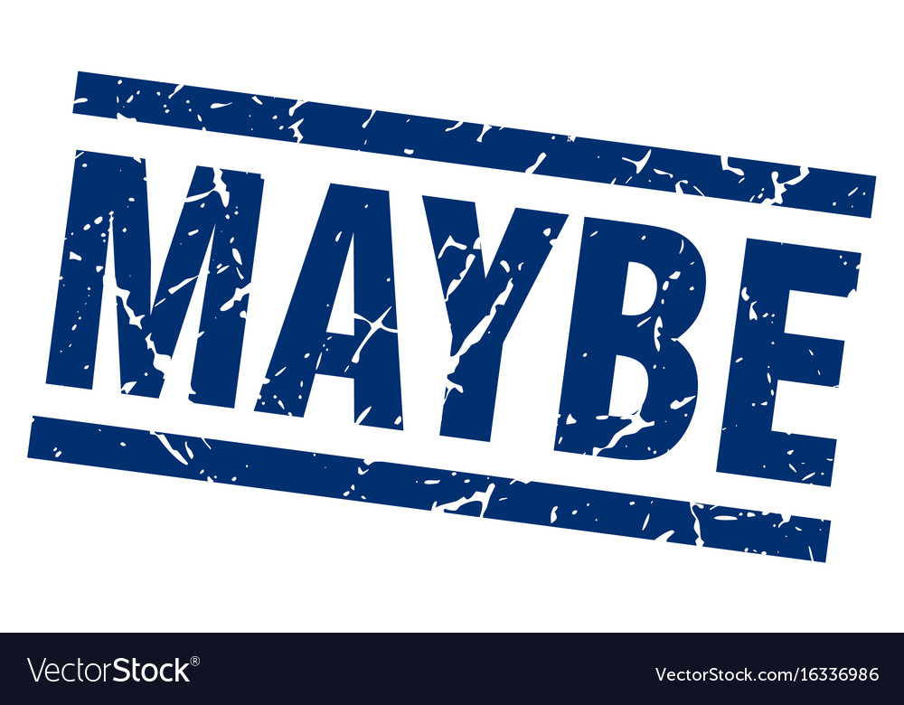 Square grunge blue maybe stamp Royalty Free Vector Image