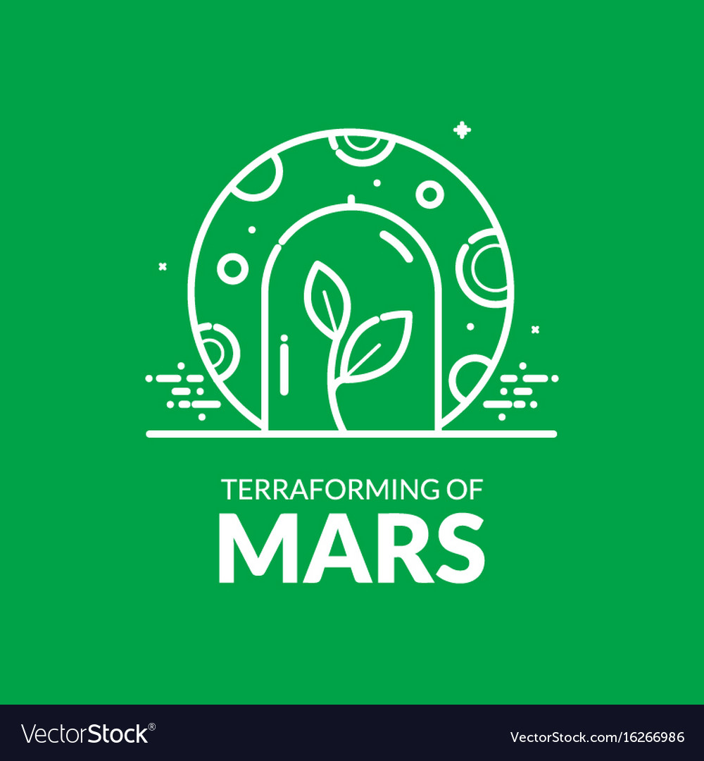 Terraforming of mars Royalty Free Vector Image