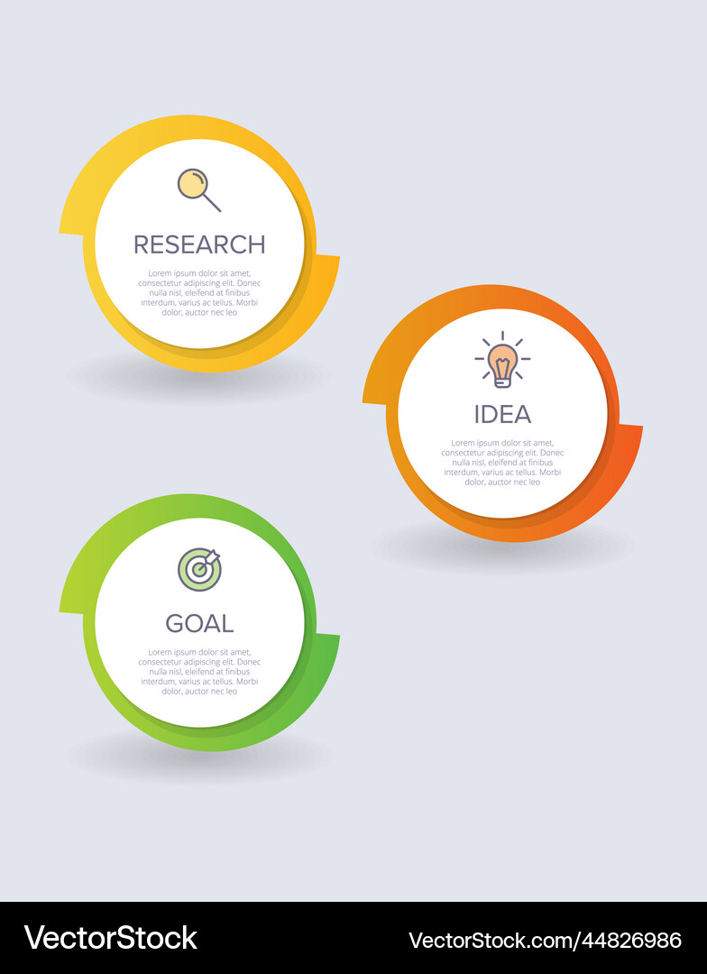 Vertical infographic design with icons and 3 Vector Image