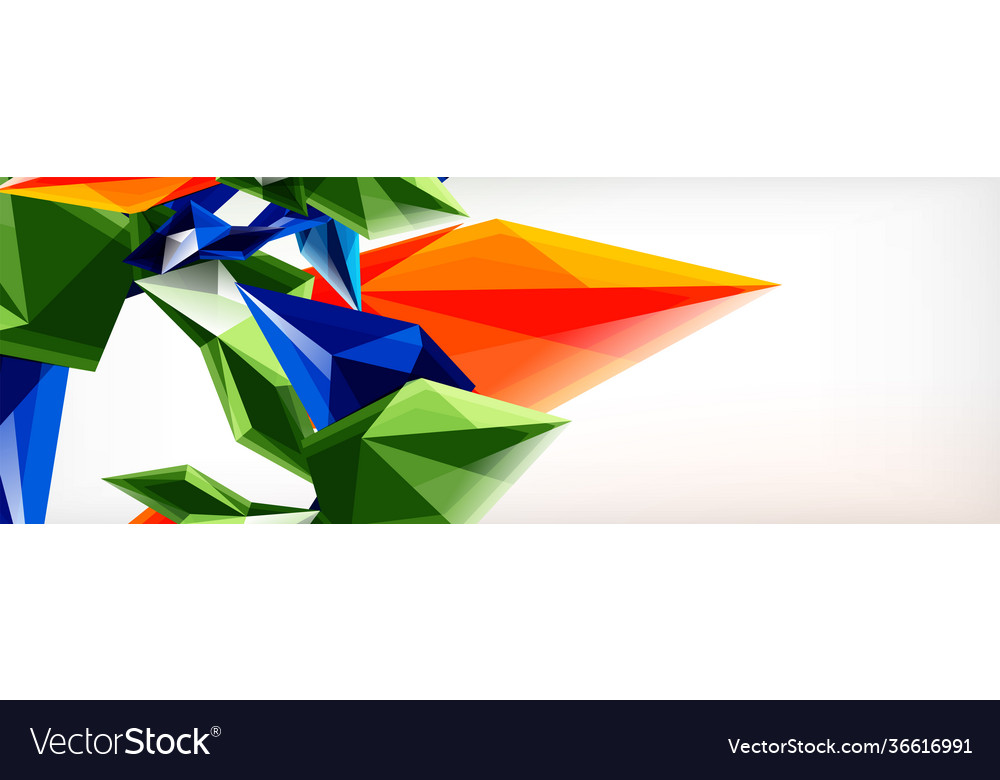 3d triangles and pyramids abstract Royalty Free Vector Image