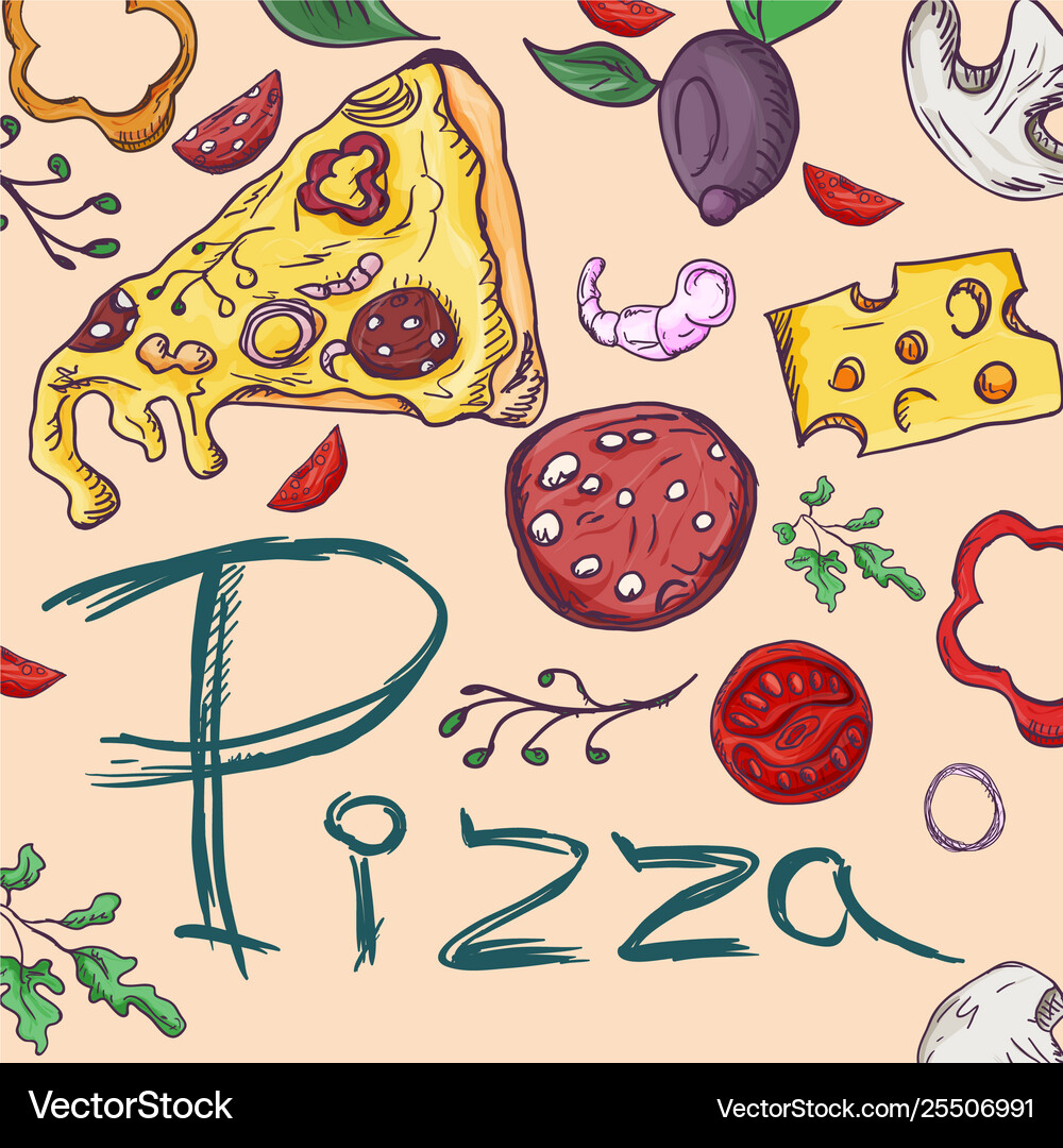 Contour color cover 9 background on theme Vector Image