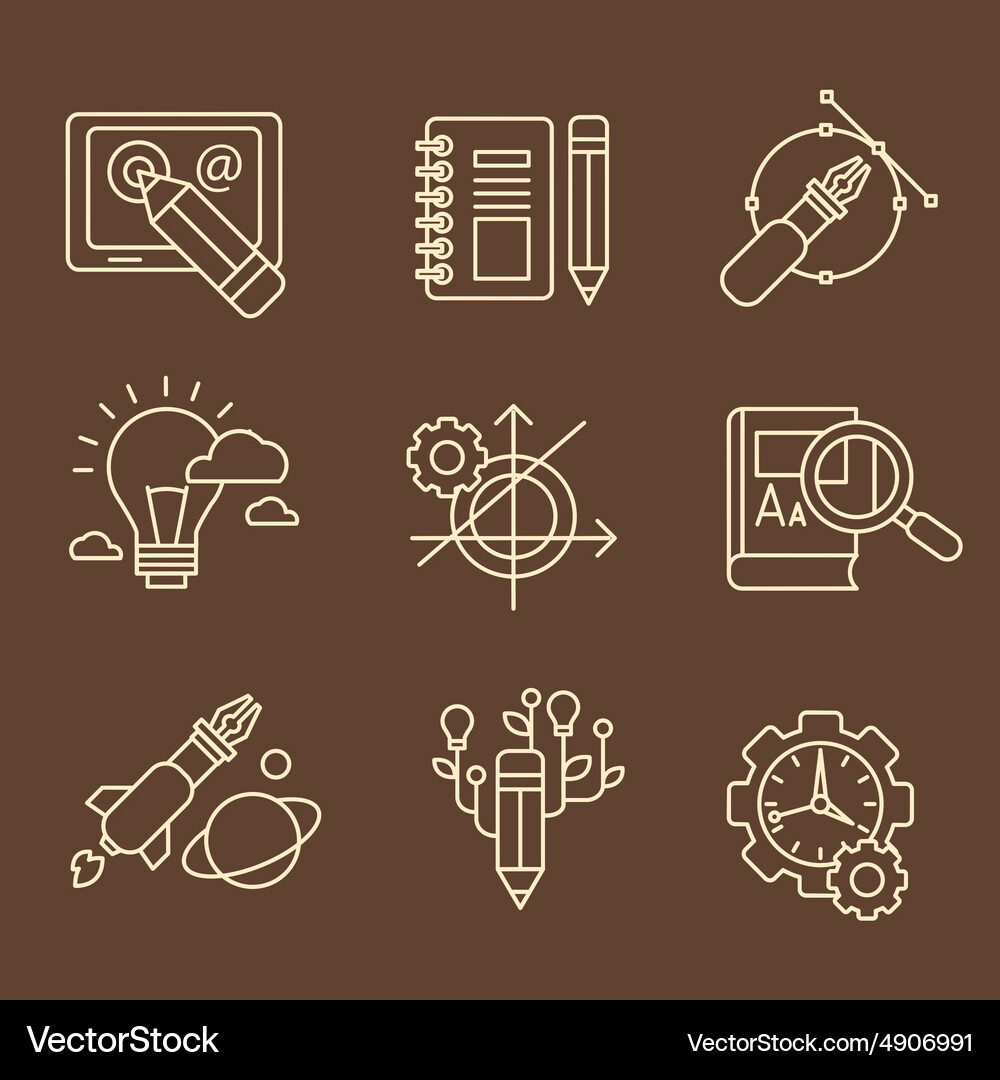 Creative design process concept Royalty Free Vector Image