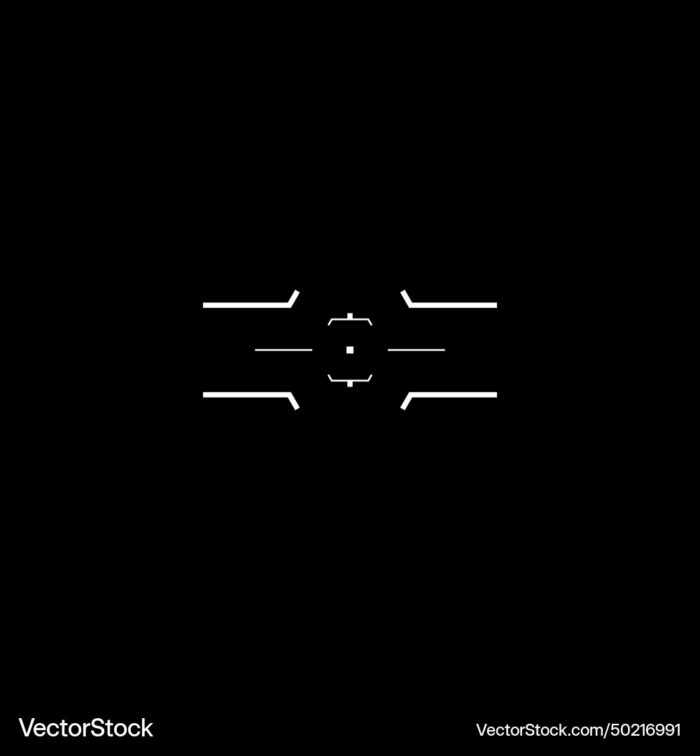 Cyberpunk aim cyber target hud sight Royalty Free Vector