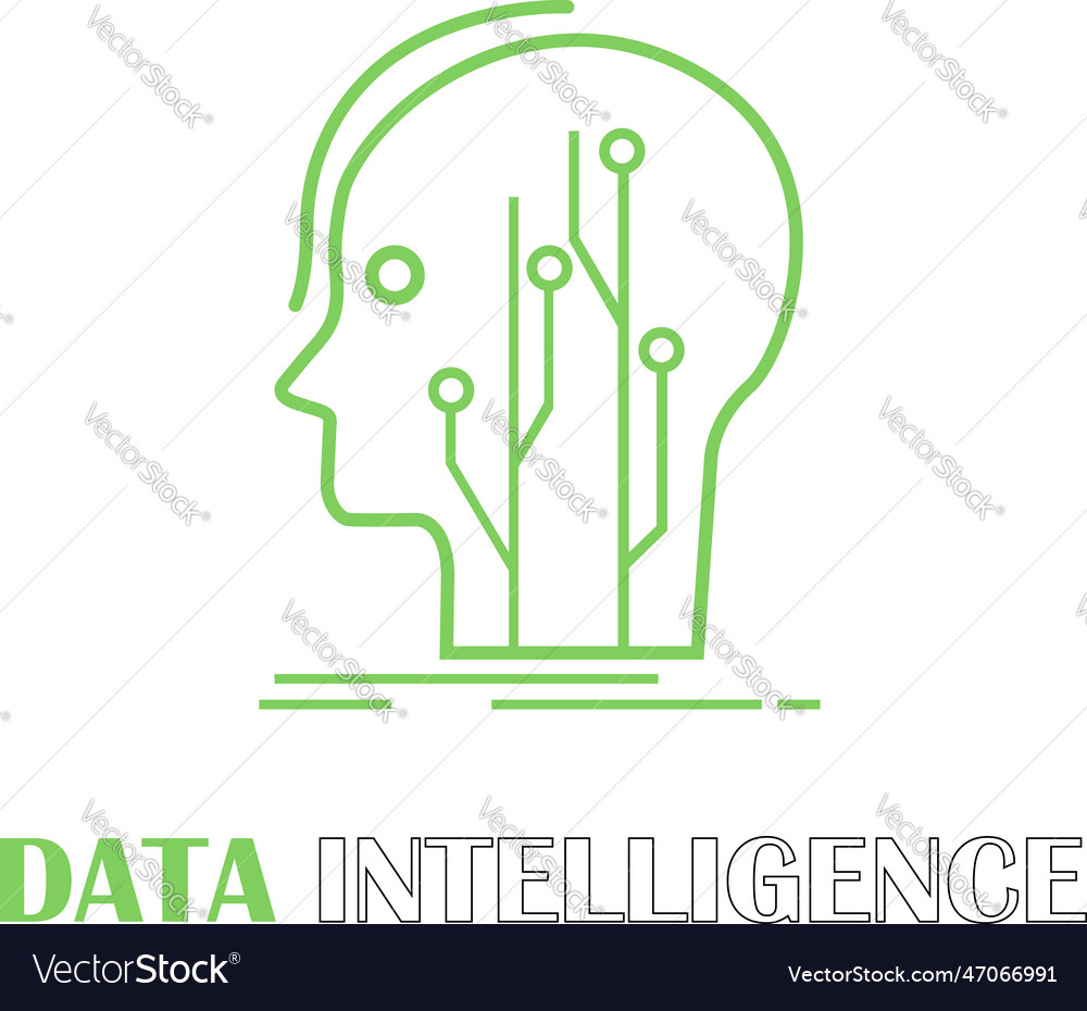 Data intelligence ai logo file Royalty Free Vector Image