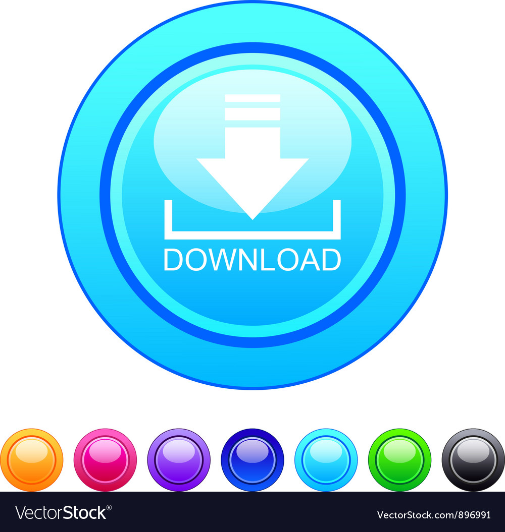 Download circle button Royalty Free Vector Image