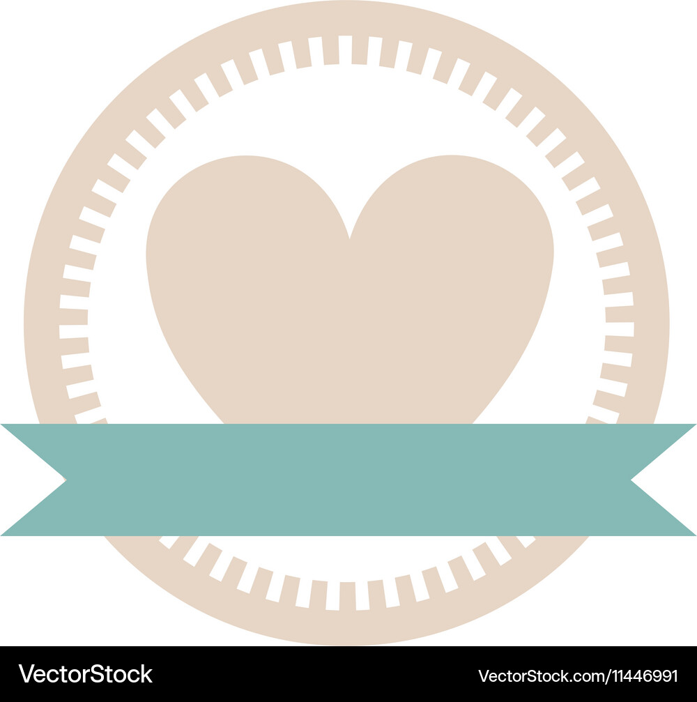 Heart seal stamp Royalty Free Vector Image - VectorStock