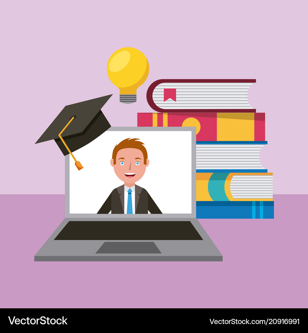 Learning online education Royalty Free Vector Image