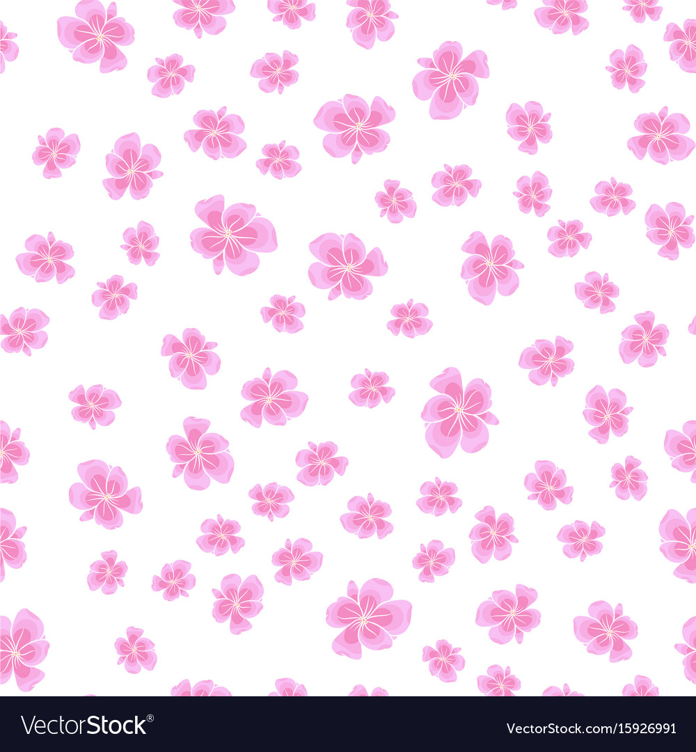 Seamless sakura pattern Royalty Free Vector Image