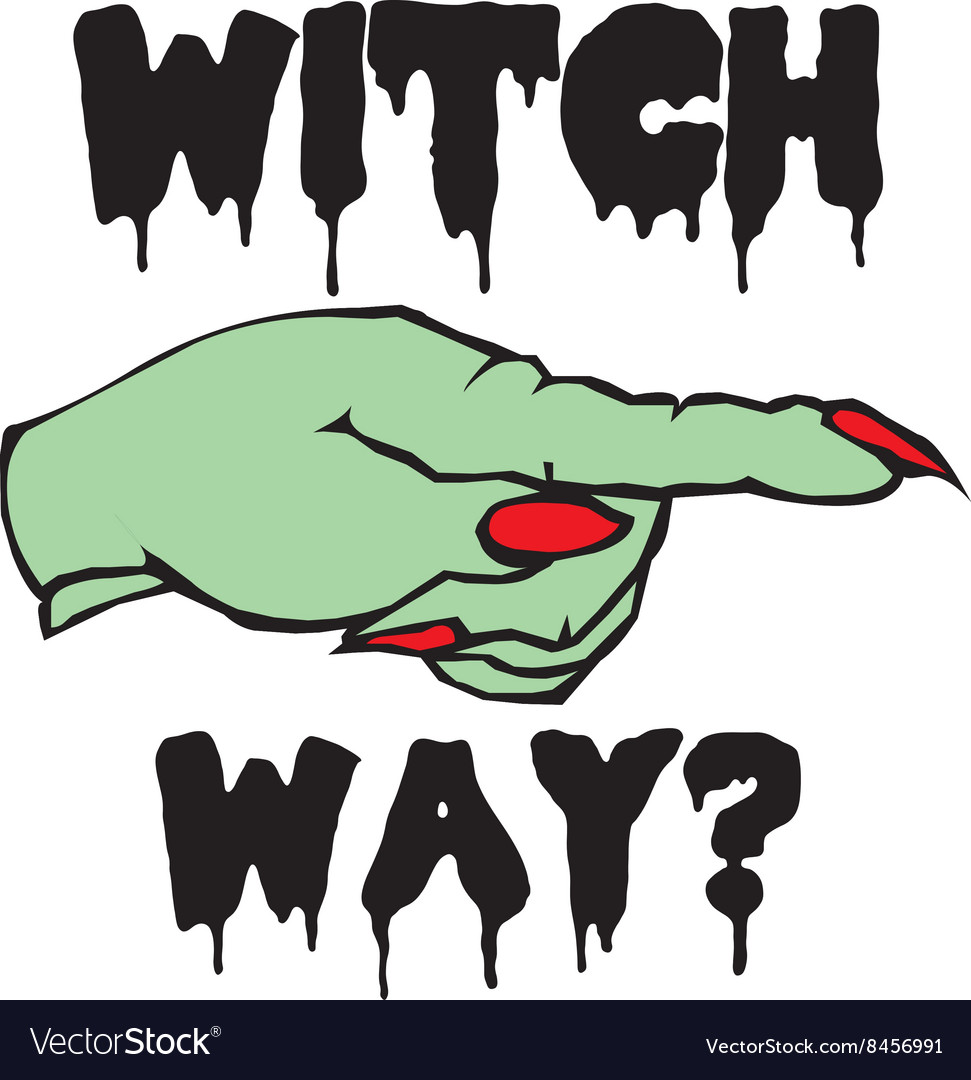 Witch way Royalty Free Vector Image - VectorStock