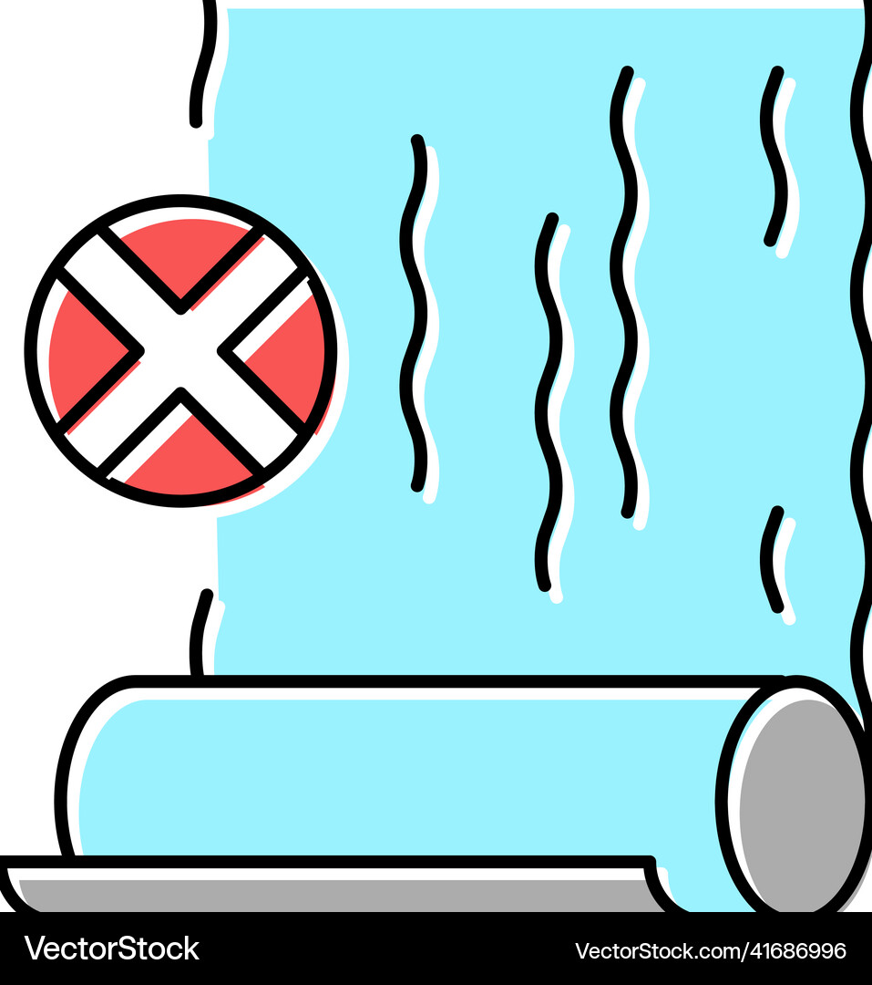 Damaged badly pasted wallpaper color icon Vector Image