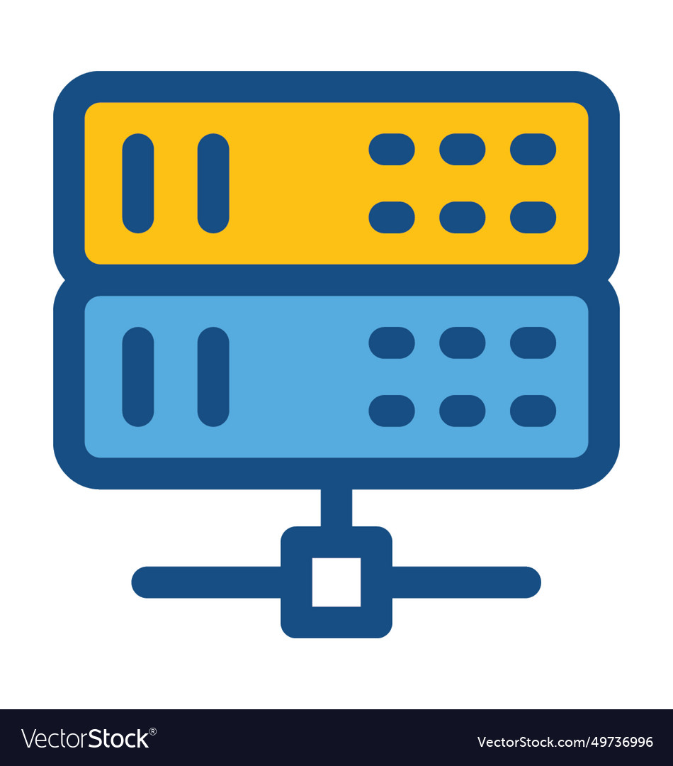 Database colored icon Royalty Free Vector Image