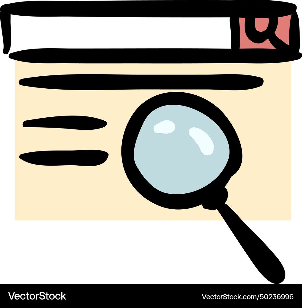 Doodle search icon Royalty Free Vector Image - VectorStock