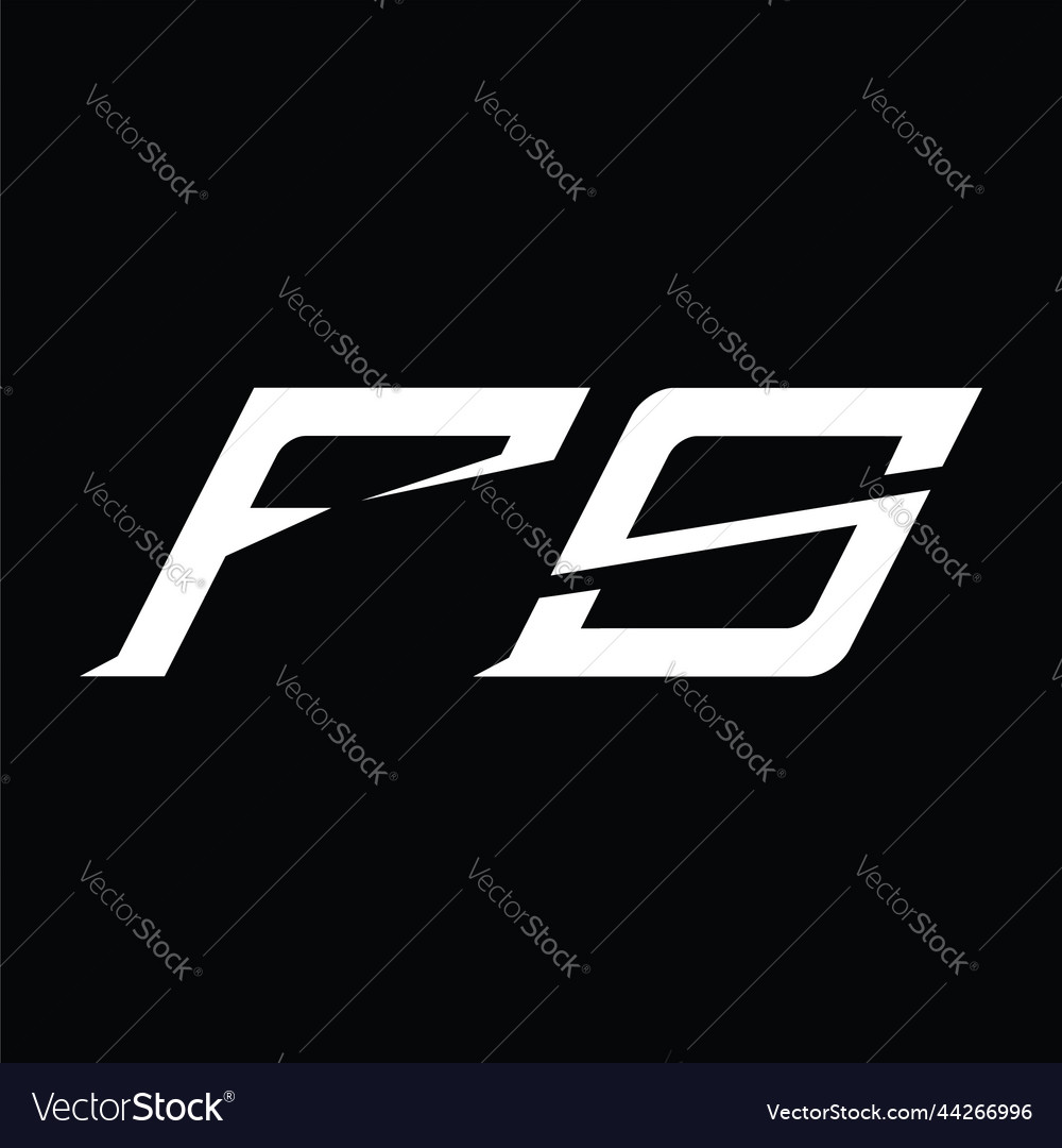 Fs logo monogram letter with slice style Vector Image