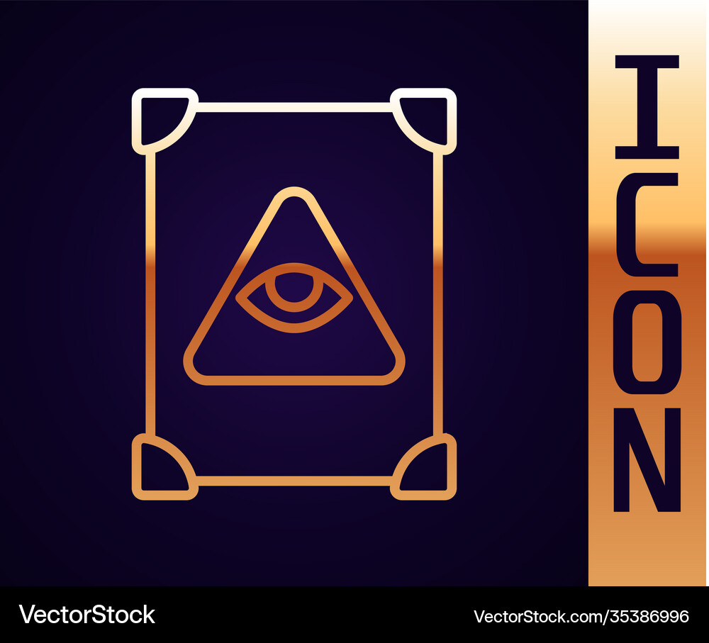 Gold line ancient magic book with alchemy recipes Vector Image