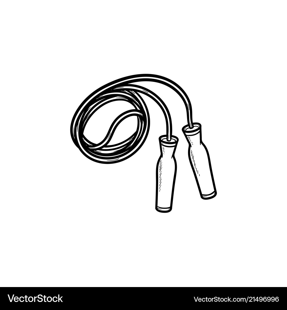 Jumping rope hand drawn outline doodle icon Vector Image