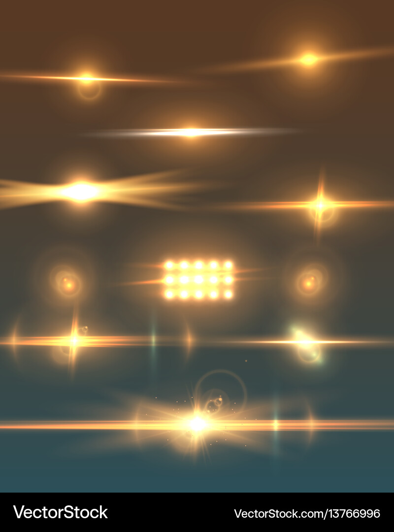 Lens flare transparent effect Royalty Free Vector Image