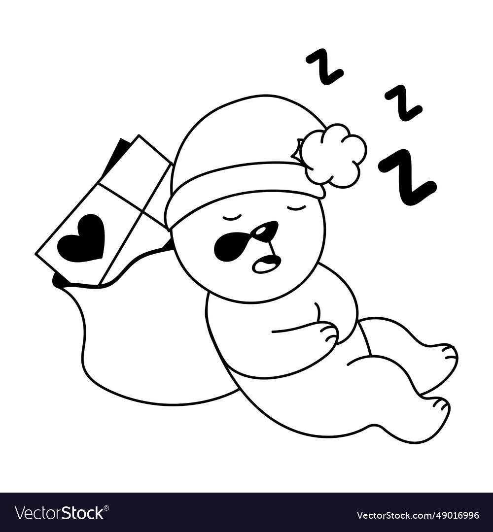 Napping bear Royalty Free Vector Image - VectorStock