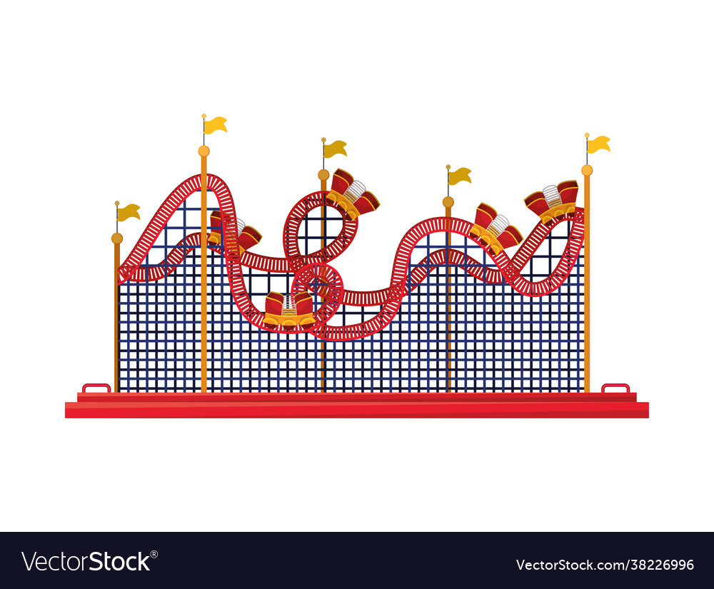 Roller coaster Royalty Free Vector Image - VectorStock