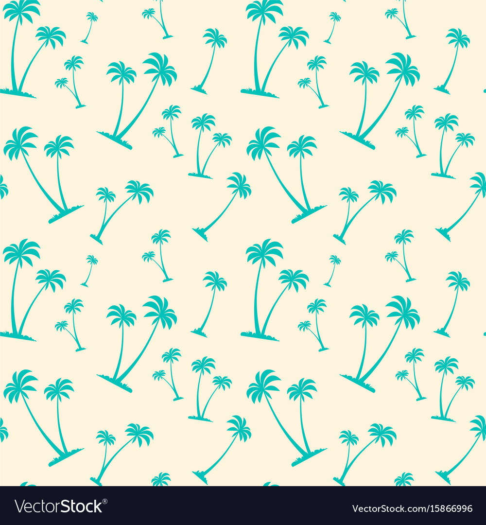 Seamless pattern palm trees tropical summer Vector Image