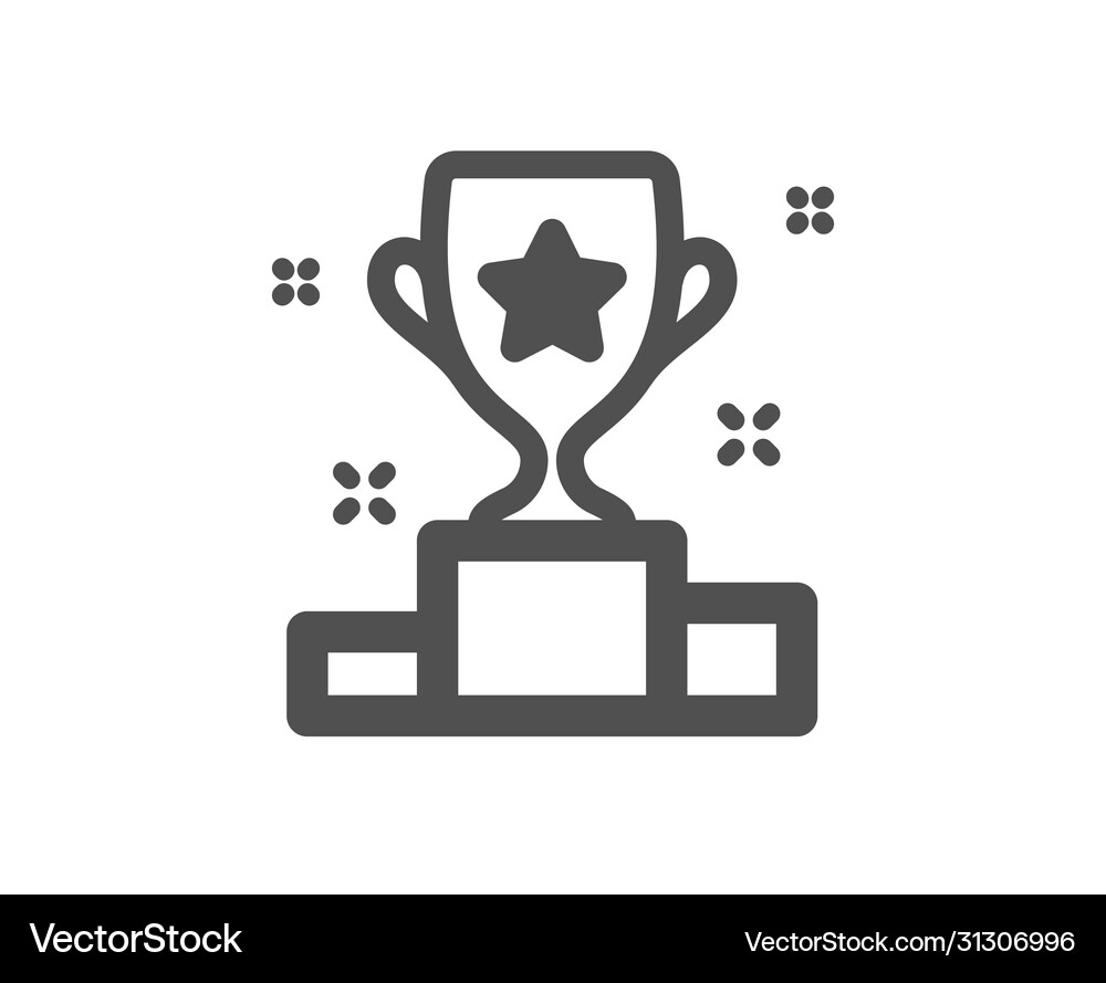 Winner cup icon award trophy sign Royalty Free Vector Image