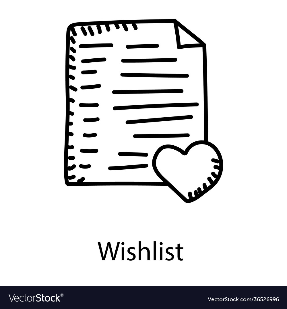 Wishlist Royalty Free Vector Image - VectorStock