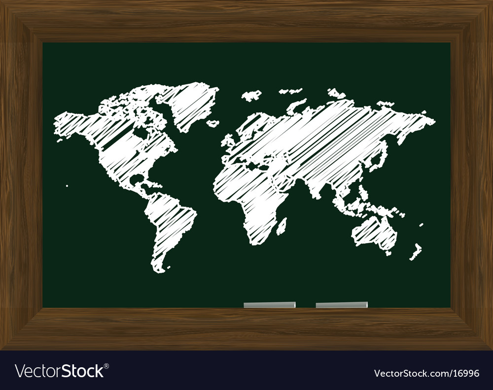 World map graphic Royalty Free Vector Image - VectorStock