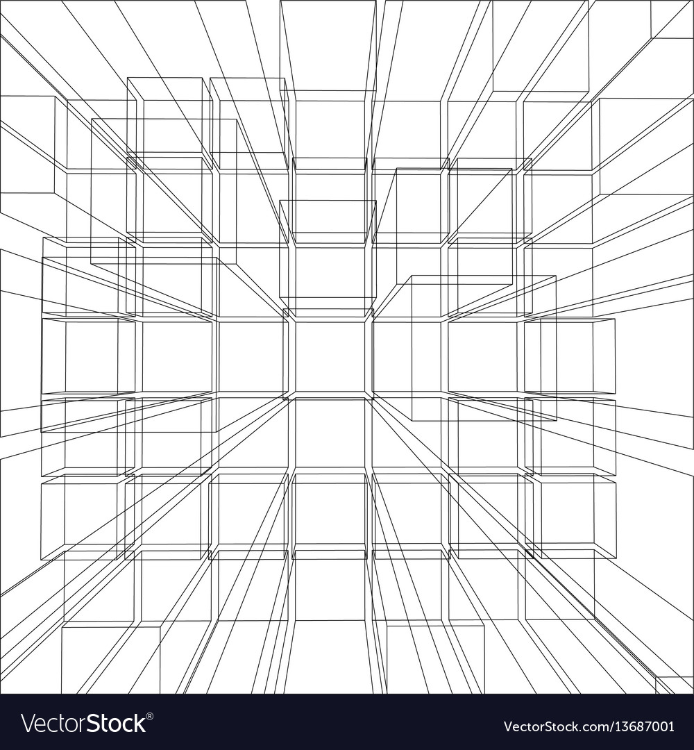 3d cubes Royalty Free Vector Image - VectorStock