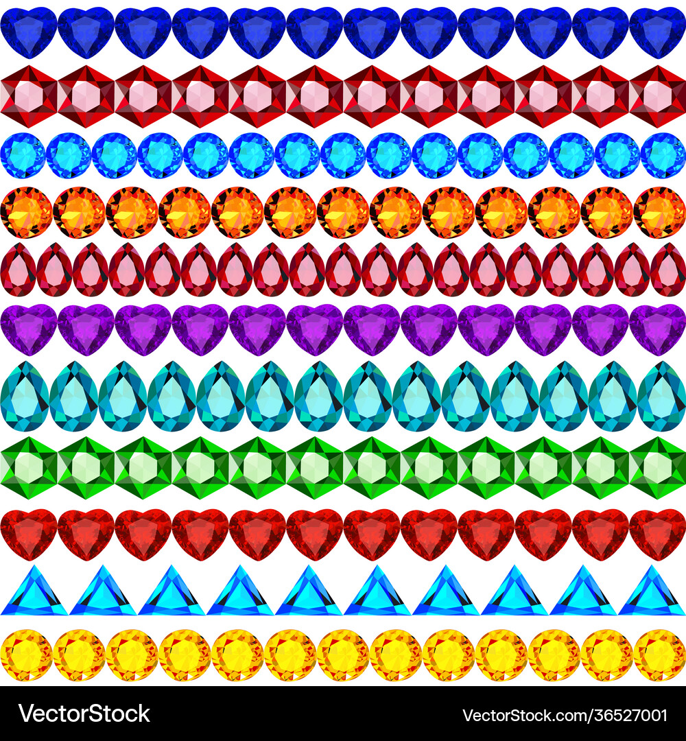 A jewelry seamless pattern with precious stones Vector Image