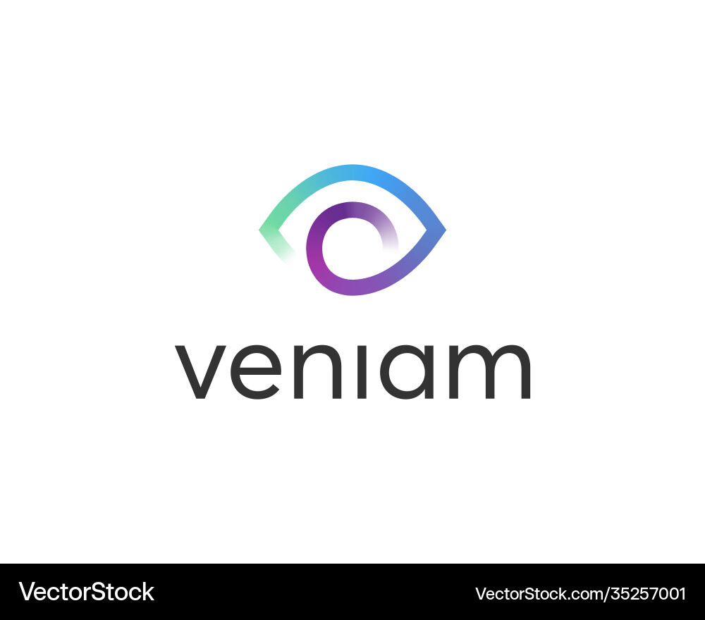 Abstract colorful eye sight logo design Royalty Free Vector