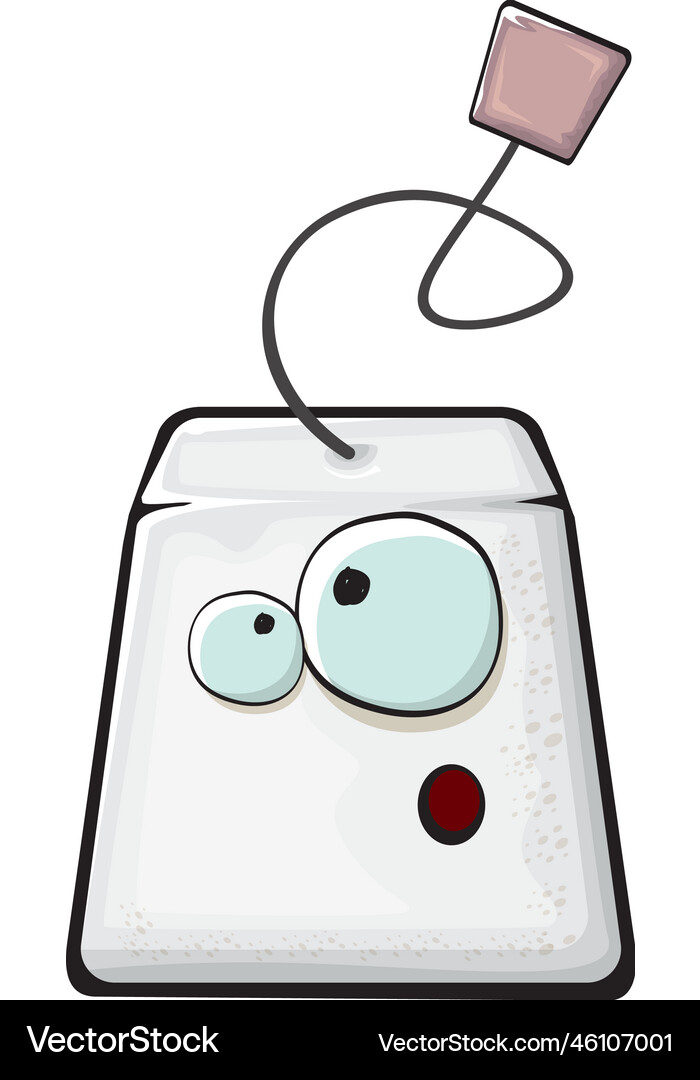 Cartoon tea bag characters isolated on white Vector Image