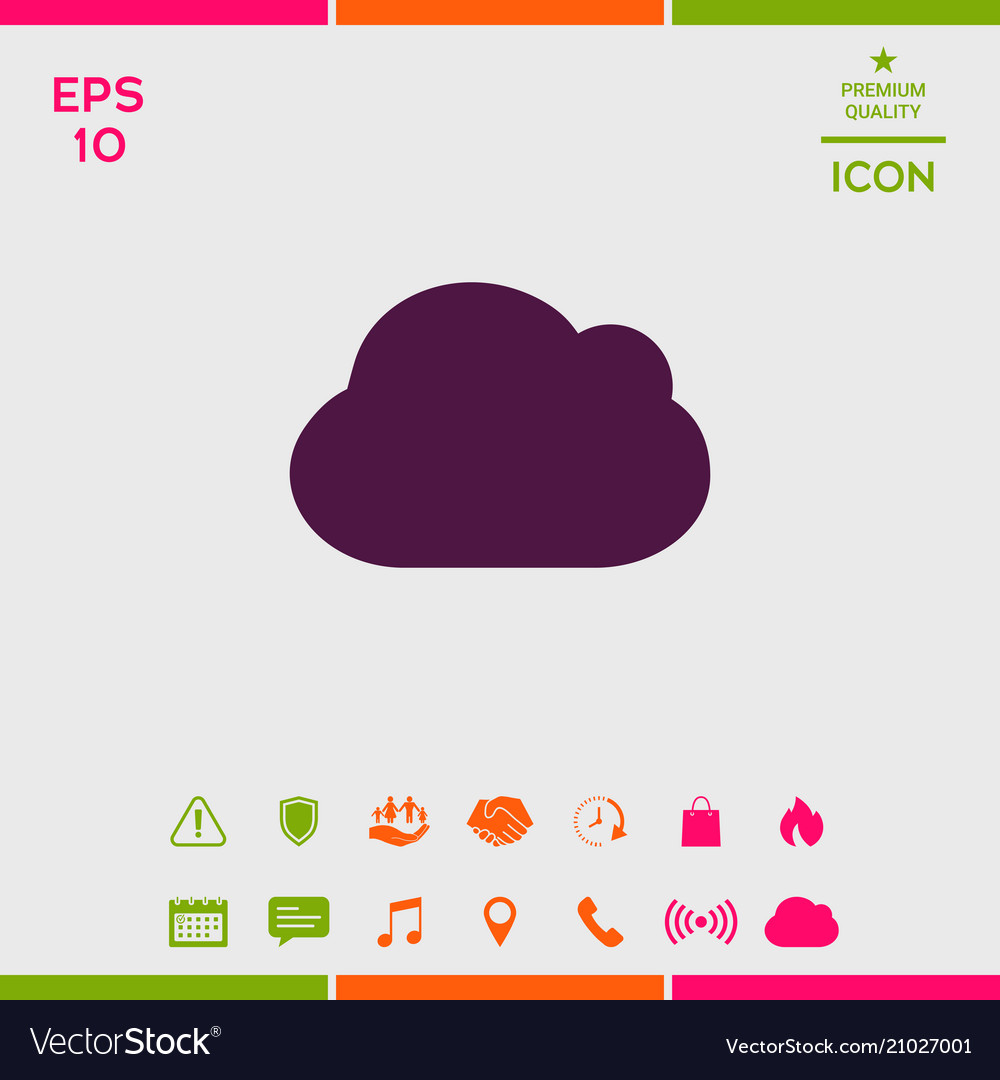 Cloud symbol icon Royalty Free Vector Image - VectorStock