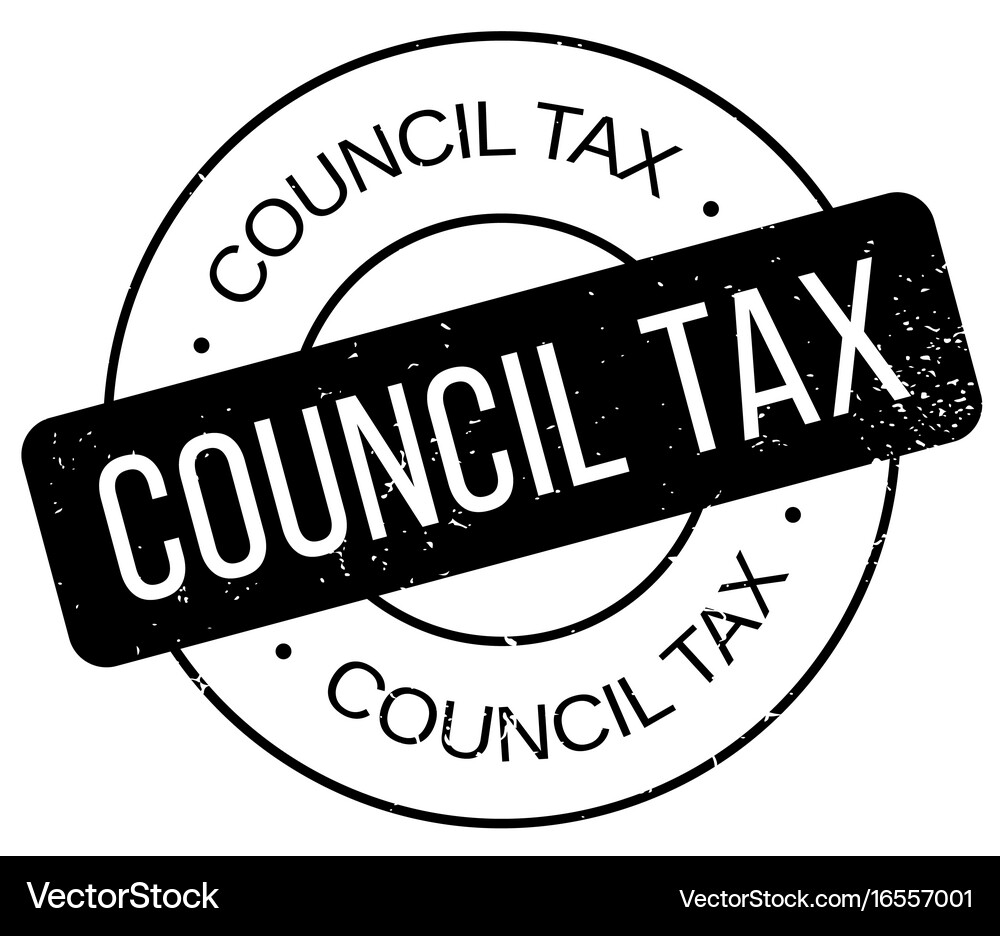 Council tax rubber stamp Royalty Free Vector Image